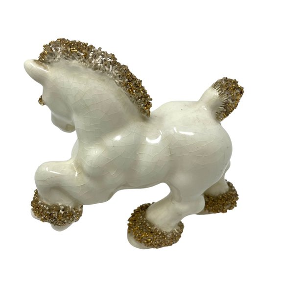 Vintage | Accents | Vintage Ceramic Spaghetti Horse Figurine 5s Mcm Mid ...